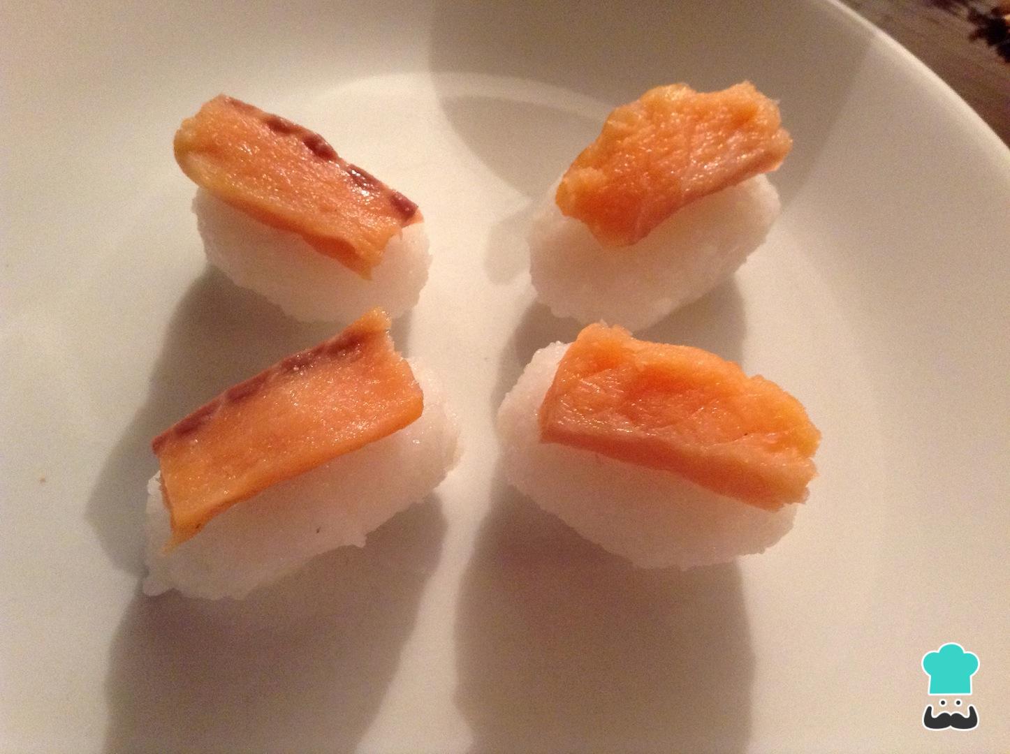 Nigiri de salmón - Fácil