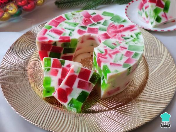 Gelatina de leche condensada - Receta fácil para Navidad