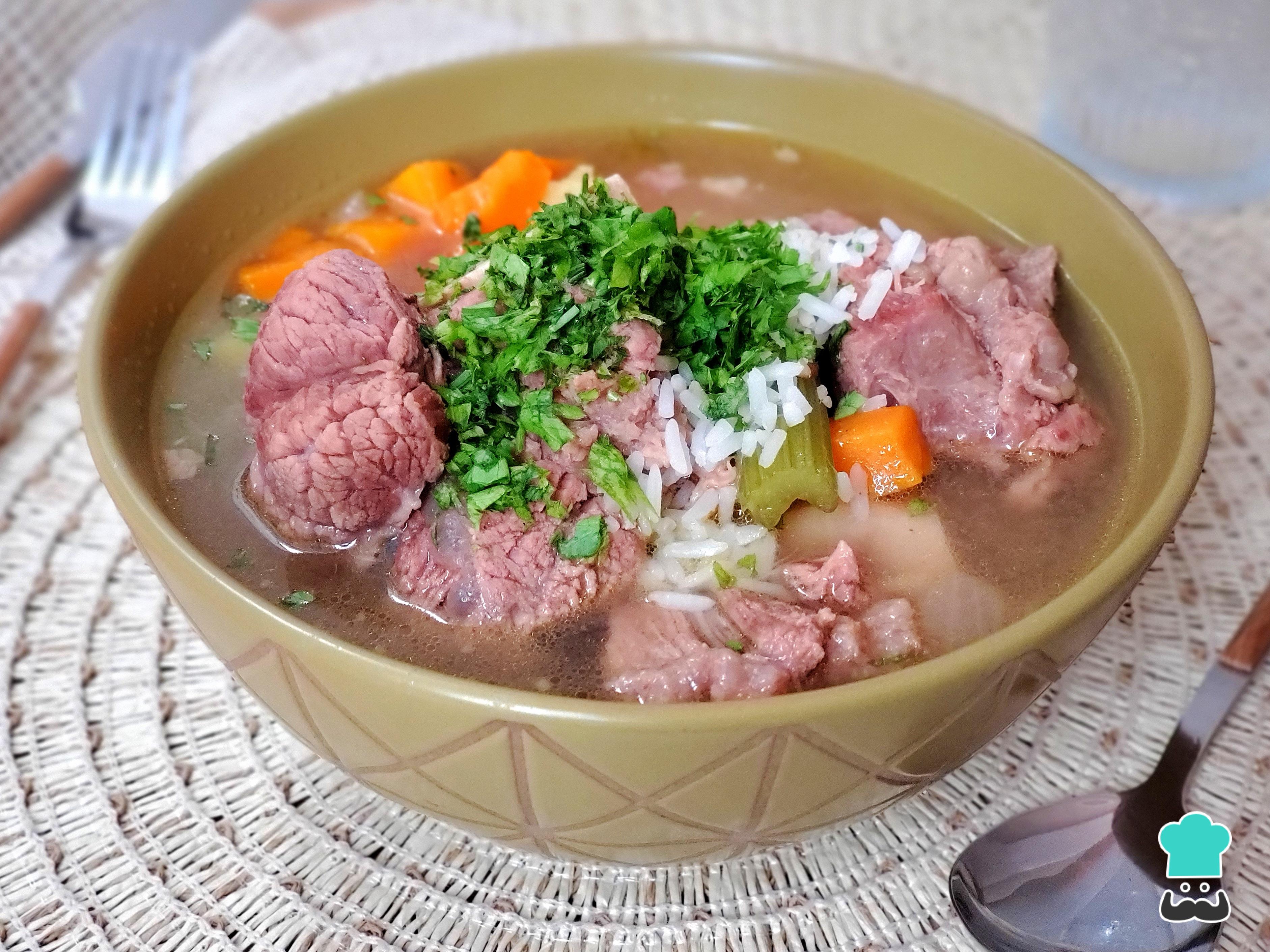 Caldo De Cordero Receta Peruana