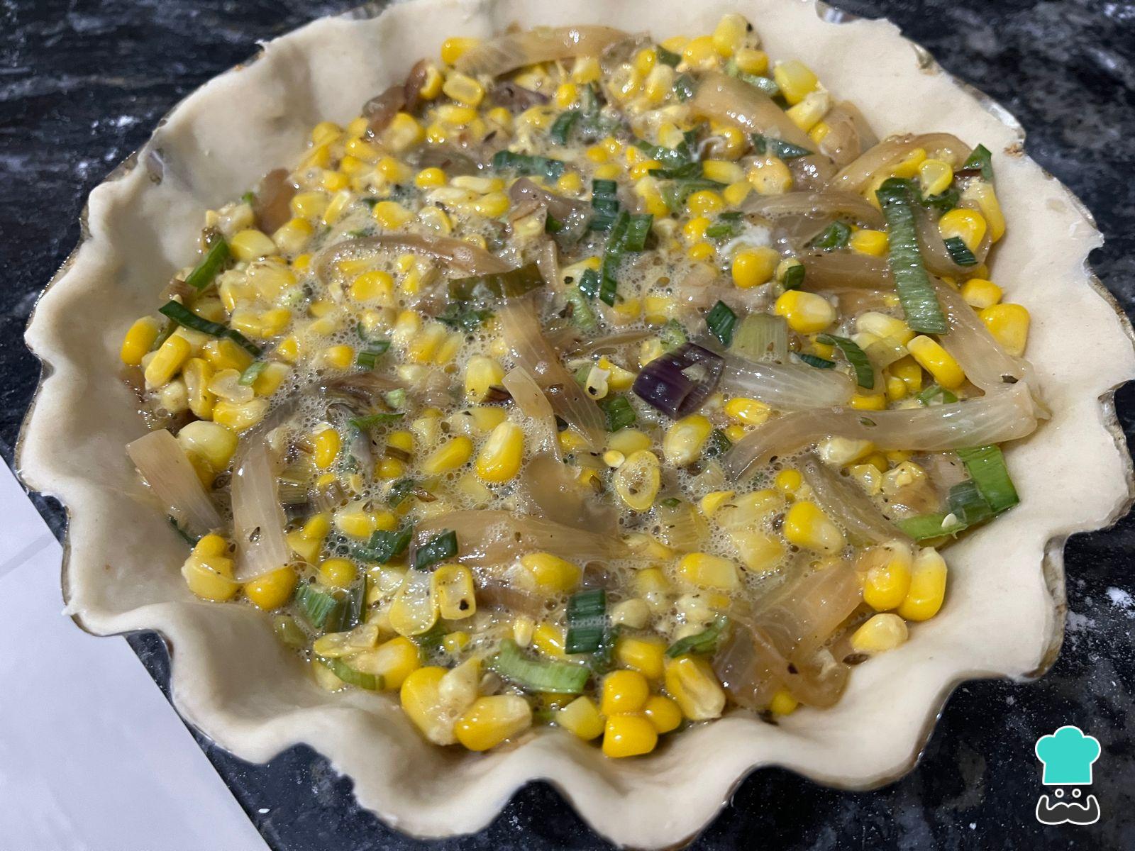 Tarta de choclo y cebolla - Receta FÁCIL