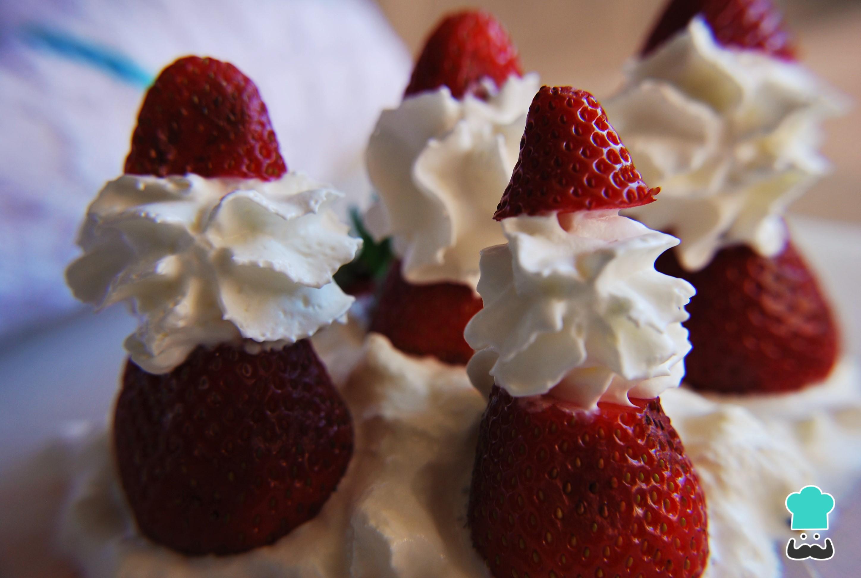 Fresas de Navidad - Receta FÁCIL