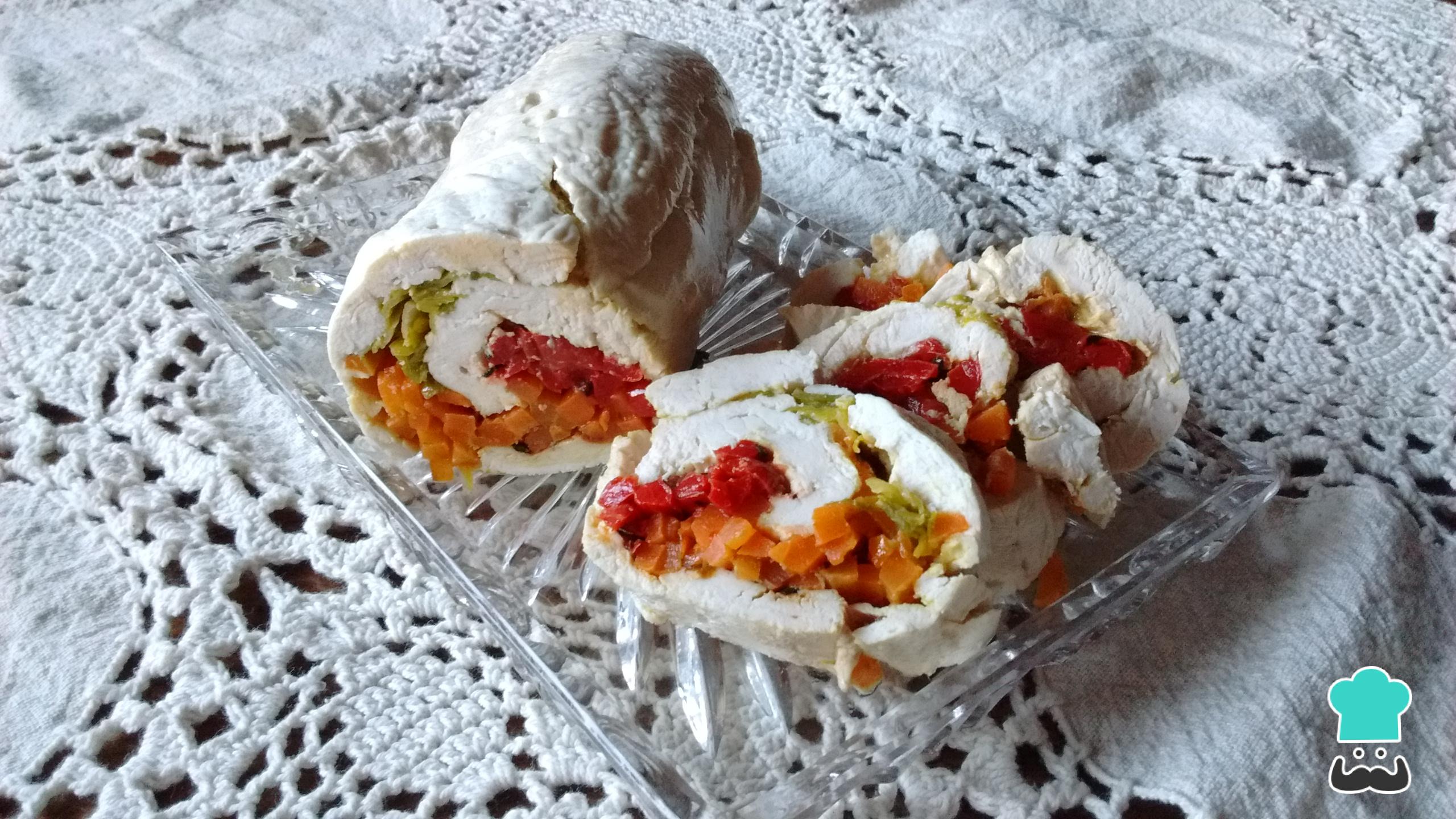 Arrollado De Pollo Con Verduras Receta FÁcil Y Sencilla