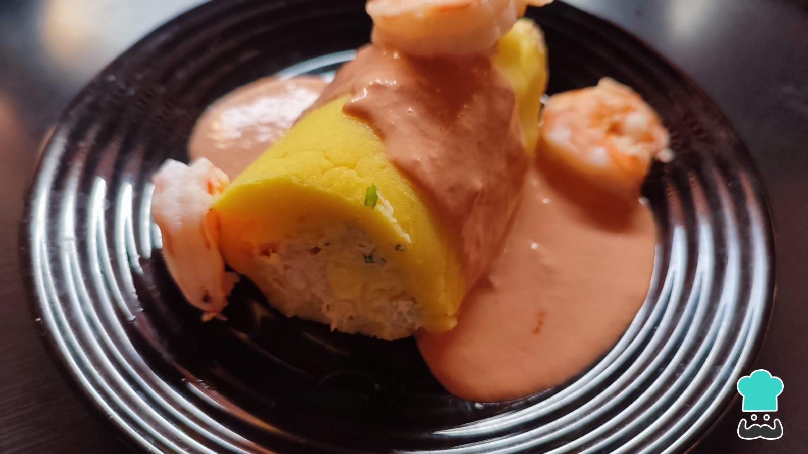 Causa de pulpa de cangrejo - Receta PERUANA