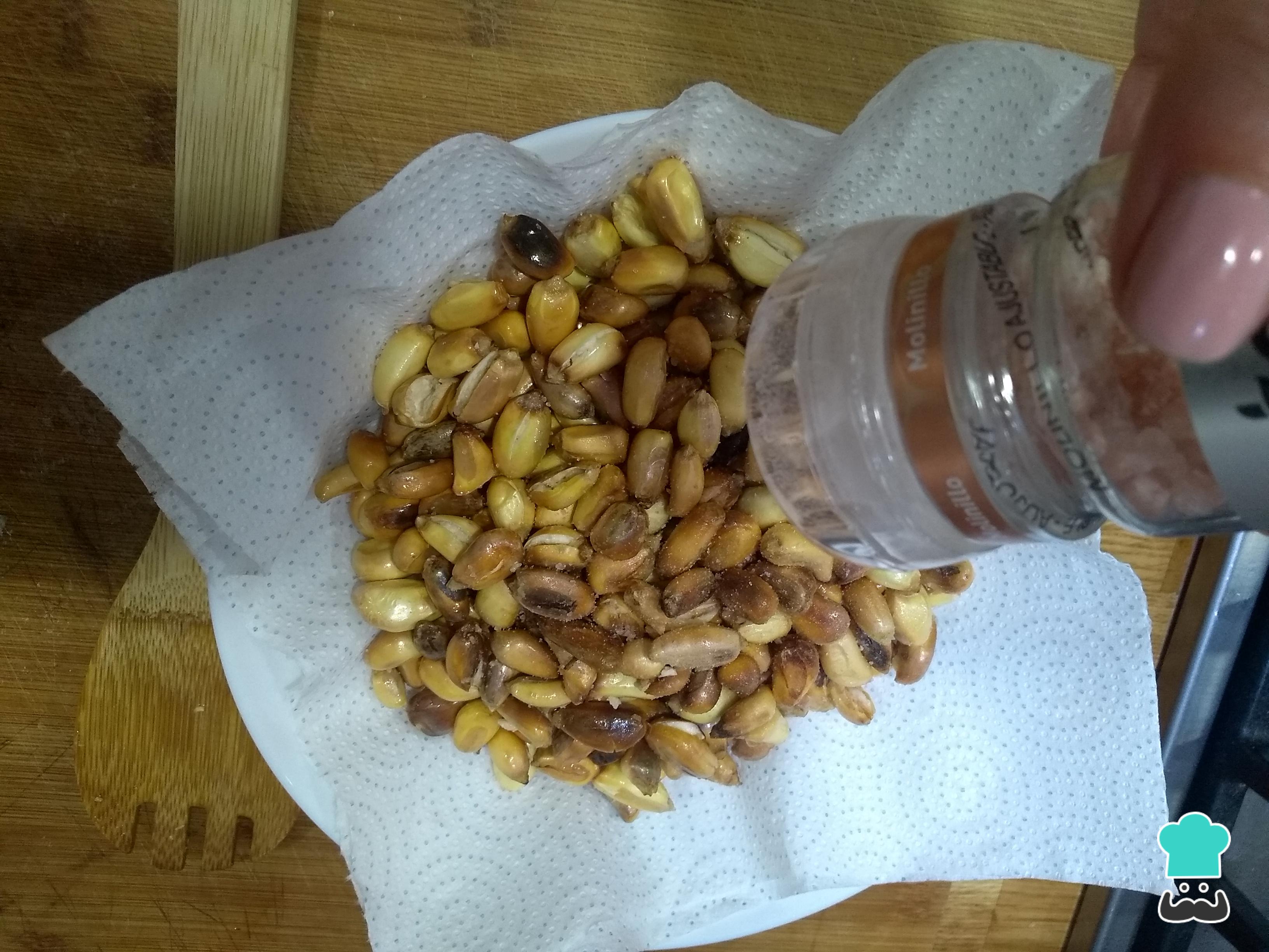 Maíz tostado casero (cancha) - Receta FÁCIL y RÁPIDA