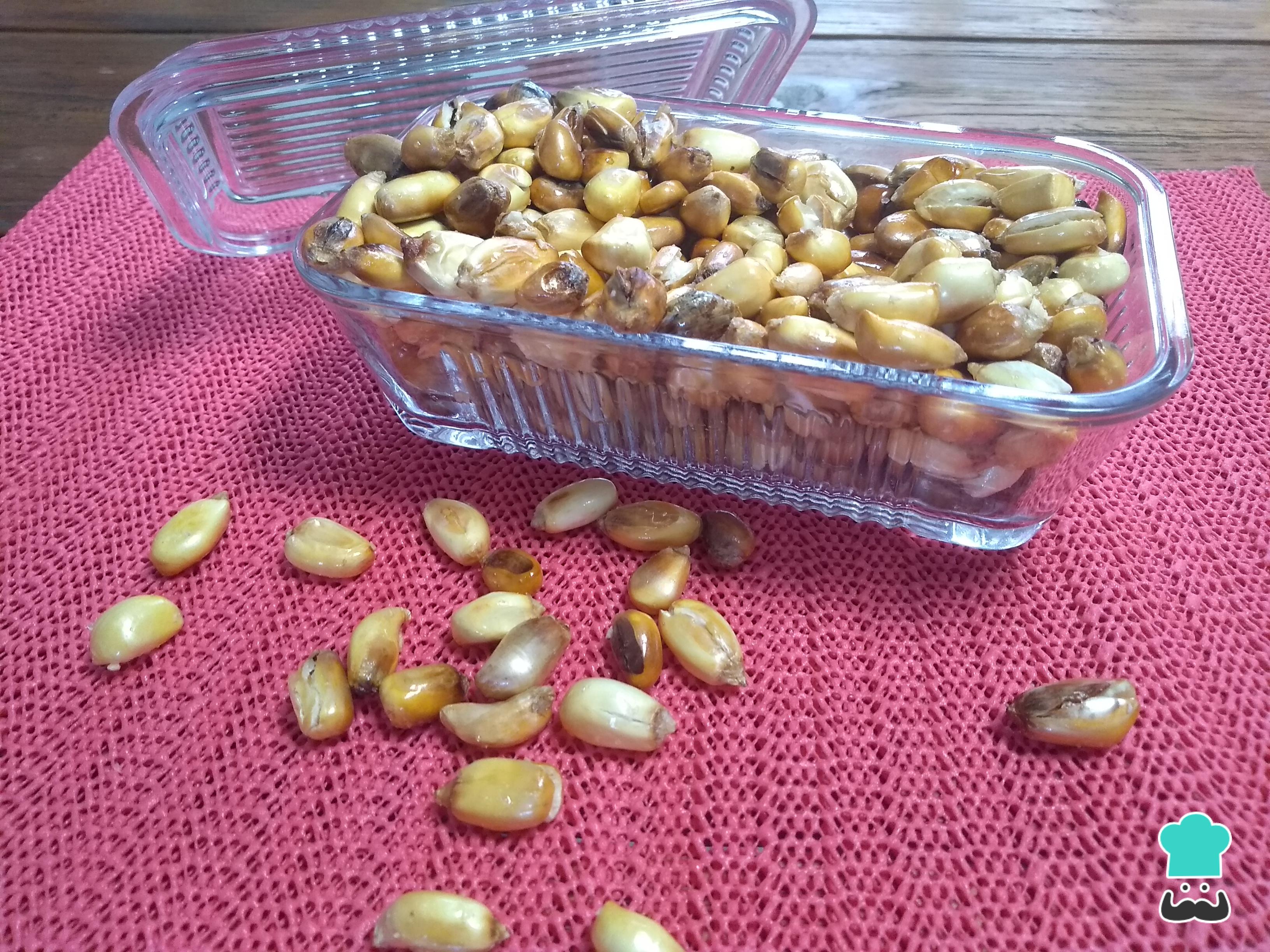 Maíz tostado casero (cancha) - Receta FÁCIL y RÁPIDA