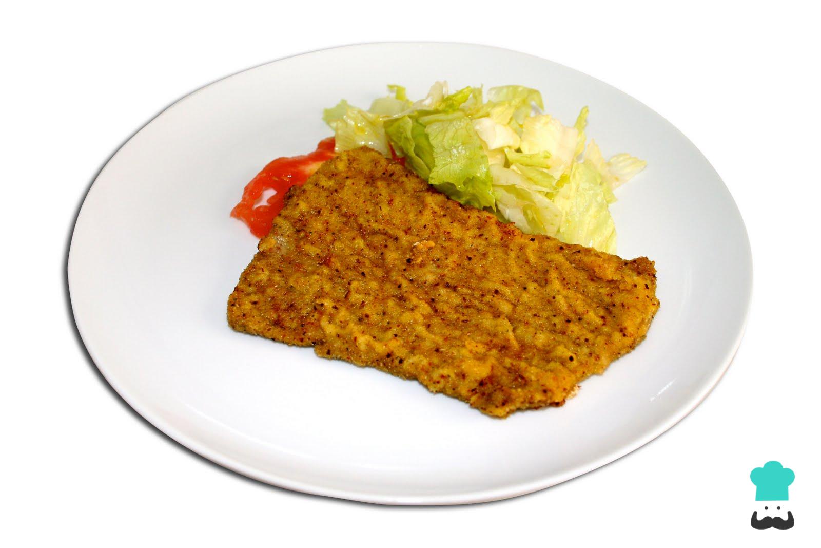 Filetes de Higado de Ternera Empanados con Guarnición Filetes de Higado de Ternera Empanados con Guarnición